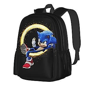Large-capacity Lightweight Backpack, Casual Backpack With Cartoon Hedgehog Print