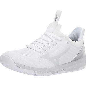 Mizuno Women's TC-01 Cross Training Shoe, Cross Training Sneakers for all forms of Exercise, White-Silver, 10 B US