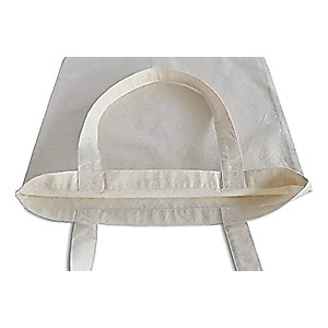 Georgiabags 3 Pack Reusable Canvas Tote Bags, Everyday Grocery Shopping Totes, Natural Color Cotton Bags