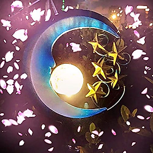 JTao-tec Solar Lights Outdoor Garden Moon Solar Garden Lights Decorative Glass Globe Led Waterproof for Walkway,Yard,Lawn,Patio Decor