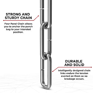 RDX Heavy Duty Boxing Punching Bag Iron 4 Panel Chains Wall Mount Punching MMA Training Hanger