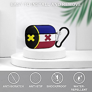L'Manberg Dream SMP Team Flag Softshell Silicone Airpods Case Soft TPU Slim Case Funny Cartoon Shockproof Case Skin with Key Ring for Apple Airpods Pro