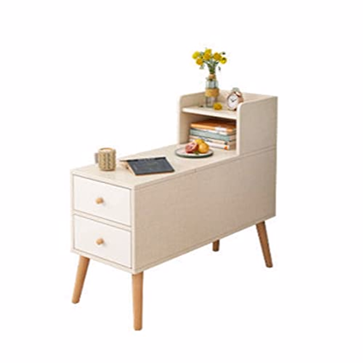 HIGOH Bedside Table Bedside Table Simple Bedside Table Home Living Room Bedroom Sofa Side Table Small Apartment Storage Cabinet