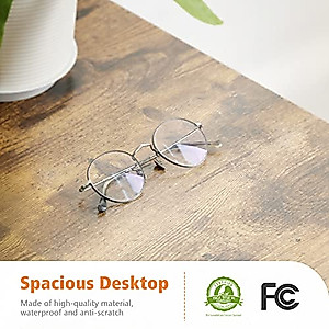 Desk Computer Desk with Shelves, Home Office Desks Table 47 Inch PC Desk Bedroom Desk Work Desk Study Desk Wood Desk with Storage Removable Middle Shelf for Dorm, Student, Gaming