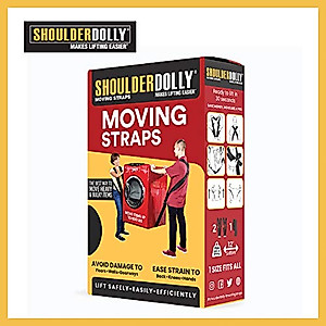 Shoulder Dolly Moving Straps - Lifting Strap for 2 Movers - Move, Lift, Carry, And Secure Furniture, Appliances, Heavy, Bulky Objects Safely, Efficiently, More Easily Like The Pros - Essential Moving Supplies - LD1000