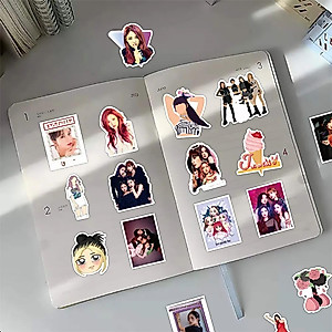 50PCS Korean Girl Singers Blackpink Funny Cute Stickers for Suitcase Skateboard Laptop Computer Water Bottles Car Teens Boys Girls Decal Waterproof Sticker for Phone Computer Decal Pegatinas Juguete