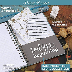 Ruled Notebook/Journal - Lined Journal with Premium Thick Paper, 8.5" X 6.4", College Ruled Spiral Notebook/Journal, Banded with Exquisite Inner Pocket, Waterproof Hardcover for Office, Home & School