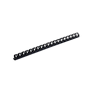 Fellowes 52326 Plastic Binding Combs - Round Back, 1/2 Inches, 90 sheets, Black, 100 Pack