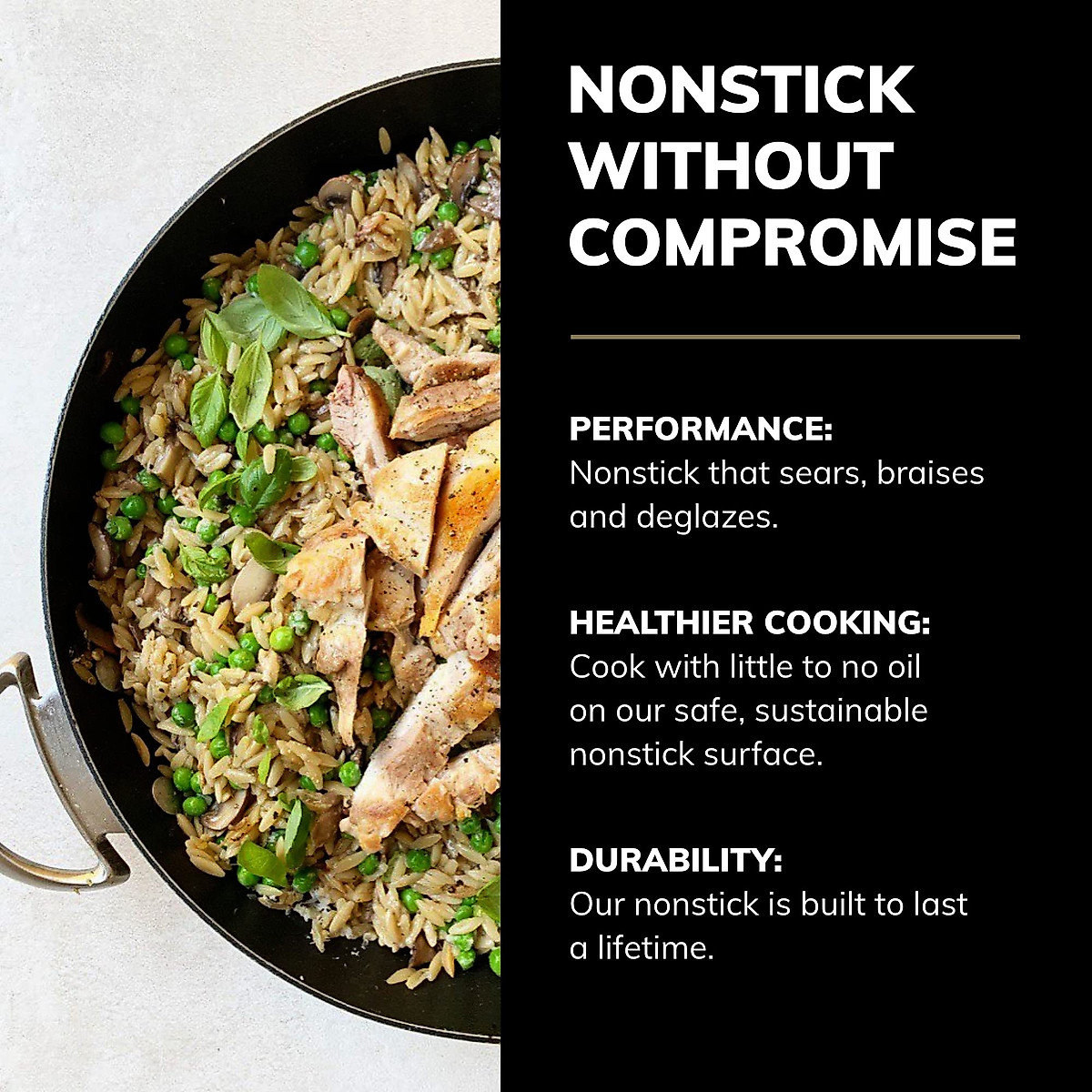 SCANPAN Professional 4.25 qt Chef Pan with Lid - Easy-to-Use Nonstick Cookware - Dishwasher, Metal Utensil & Oven Safe - Made in Denmark