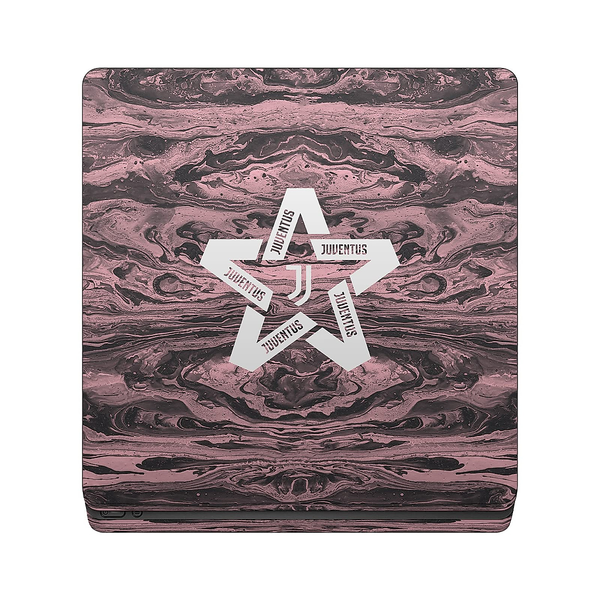 Head Case Designs Officially Licensed Juventus Football Club Black & Pink Marble Logo Art Vinyl Sticker Gaming Skin Decal Cover Compatible With Sony PlayStation 4 PS4 Slim Console
