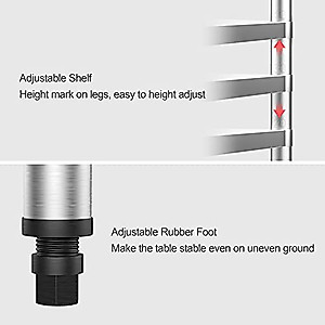 ROVSUN 48'' x 24'' Stainless Steel Table for Prep & Work,Commercial Worktables & Workstations,Heavy Duty Metal Table with Adjustable UnderShelf for Kitchen, Restaurant,Home,Hotel,Outdoor