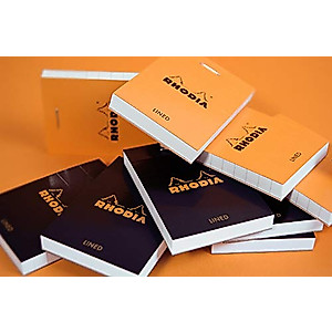 Rhodia Classic French Paper Pads Ruled with Margin 6 in. x 8 1/4 in. Orange (16600C)