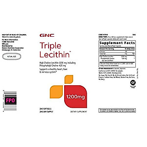 GNC Triple Lecithin - 240 Capsules
