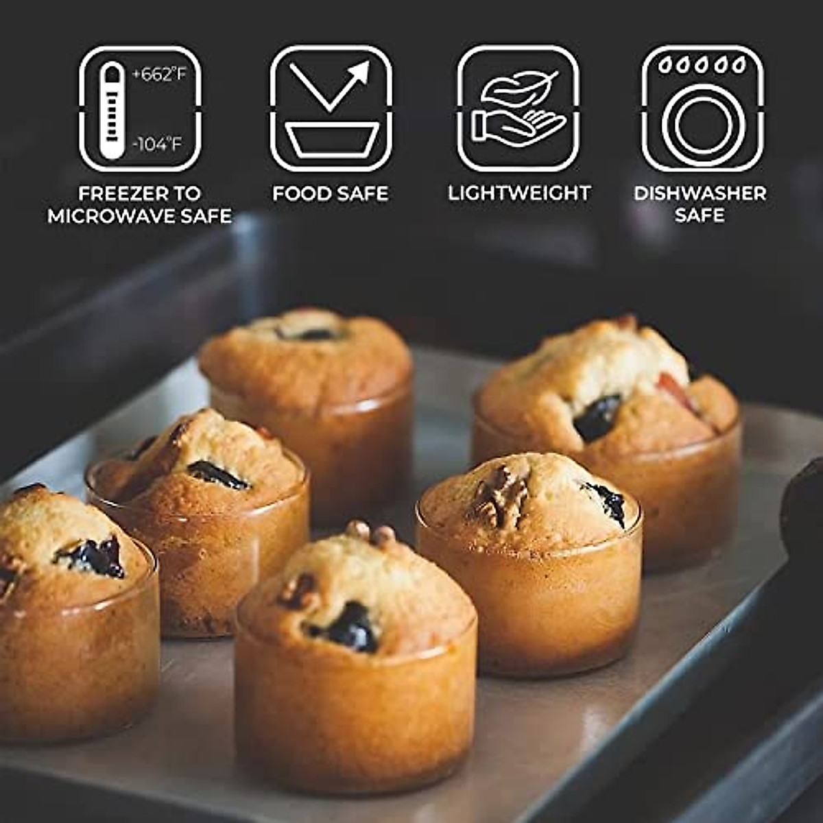 Borosil Small Glass Bowls, 6 Oz, Set of 6, Clear Glass Ramekin, Lightweight Katori Bowls for Kitchen, Heat Resistant, Glass Prep Bowls, Glass Desserts Cups, Condiment Bowls, Freezer &amp; Dishwasher Safe