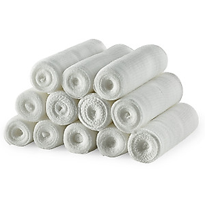 Gauze Bandage Rolls - 4 Yards Per Roll of Medical Grade Gauze Bandage and Stretch Bandage Wrapping for Dressing All Types of Wounds and First Aid Kit by MEDca, (3" Pack of 12)