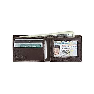 Timberland mens Blix Slimfold Leather Wallet, Brown, One Size