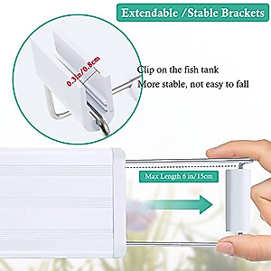 HITOP Full Spectrum LED Aquarium Light – 16-24” Classic Fish Tank Light with Timer, Aquarium Plant Light with Stable Extendable Brackets (16-24in)