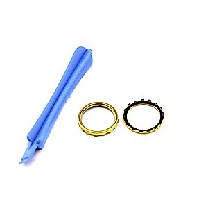 WPS Custom Design Chrome Color Thumbstick Accent Rings Circle for Xbox One Elite Controller Circle (Chrome Gold)