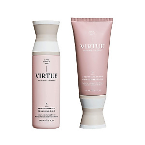 Virtue Smooth Sulfate Free Shampoo and Conditioner Set for Frizz Control for Curly Hair, Safe for All Hair Types, Color Safe