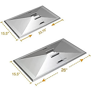 Adjustable Grease Tray Grill Drip Pans Set Fit for DynaGlo, Uniflame, Nexgrill, BHG, Backyard, Kenmore Gas Grills (26 Inch)