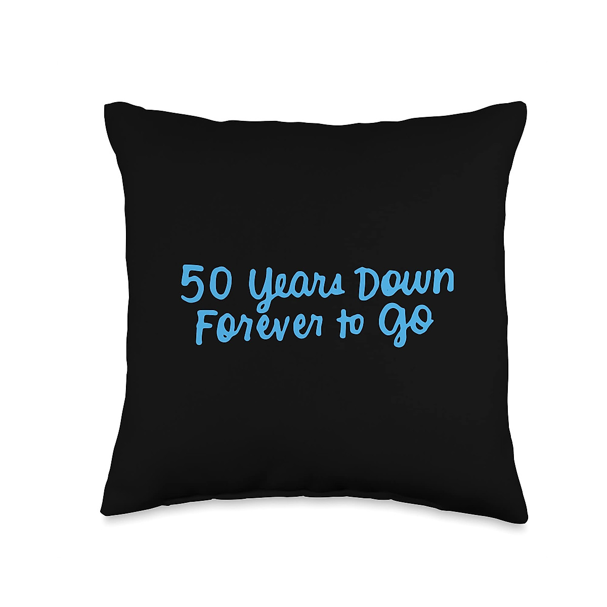Happy 50th Wedding Golden Anniversary Gifts Store 50 Years Forever to Go for 50th Golden Wedding Anniversary Throw Pillow, 16x16, Multicolor