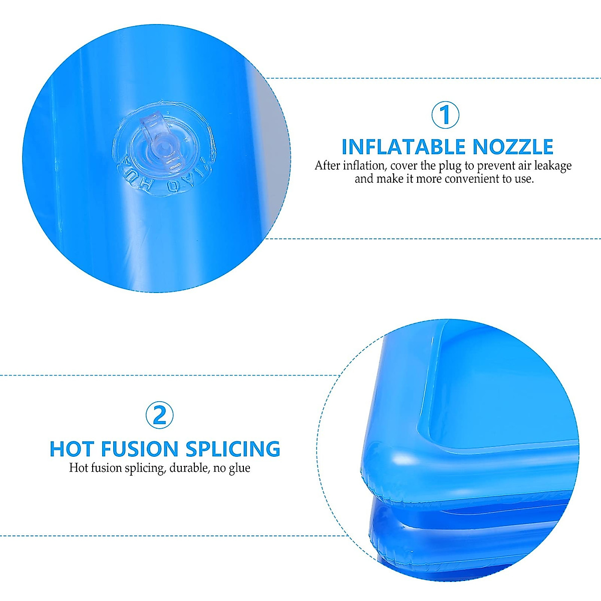 YARNOW Inflatable Cooler, 4PCS Inflatable Ice Serving Bar Coolers for Parties, Salad Picnic Ice Food Drinks Buffet Server Tray for Indoor Outdoor Party (Transparent)