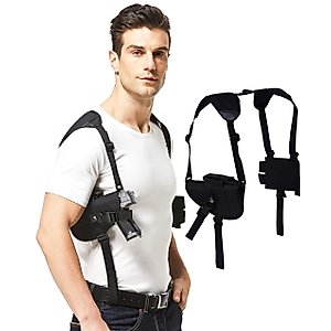 OUXWOM Gun Holster-Fits Compact to Large Handguns Concealed Carry Shoulder Holster with Magazine Pouch for Right and Left Hand Gun Accessories Holsters