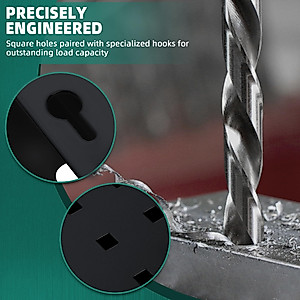 YITAHOME Garage Metal Pegboard Panels 3Pcs, Pegboard Storage System for Wall Utility Tools, Workbench, Shop, Shed Modular Peg Board Organizer Board Kit, Black