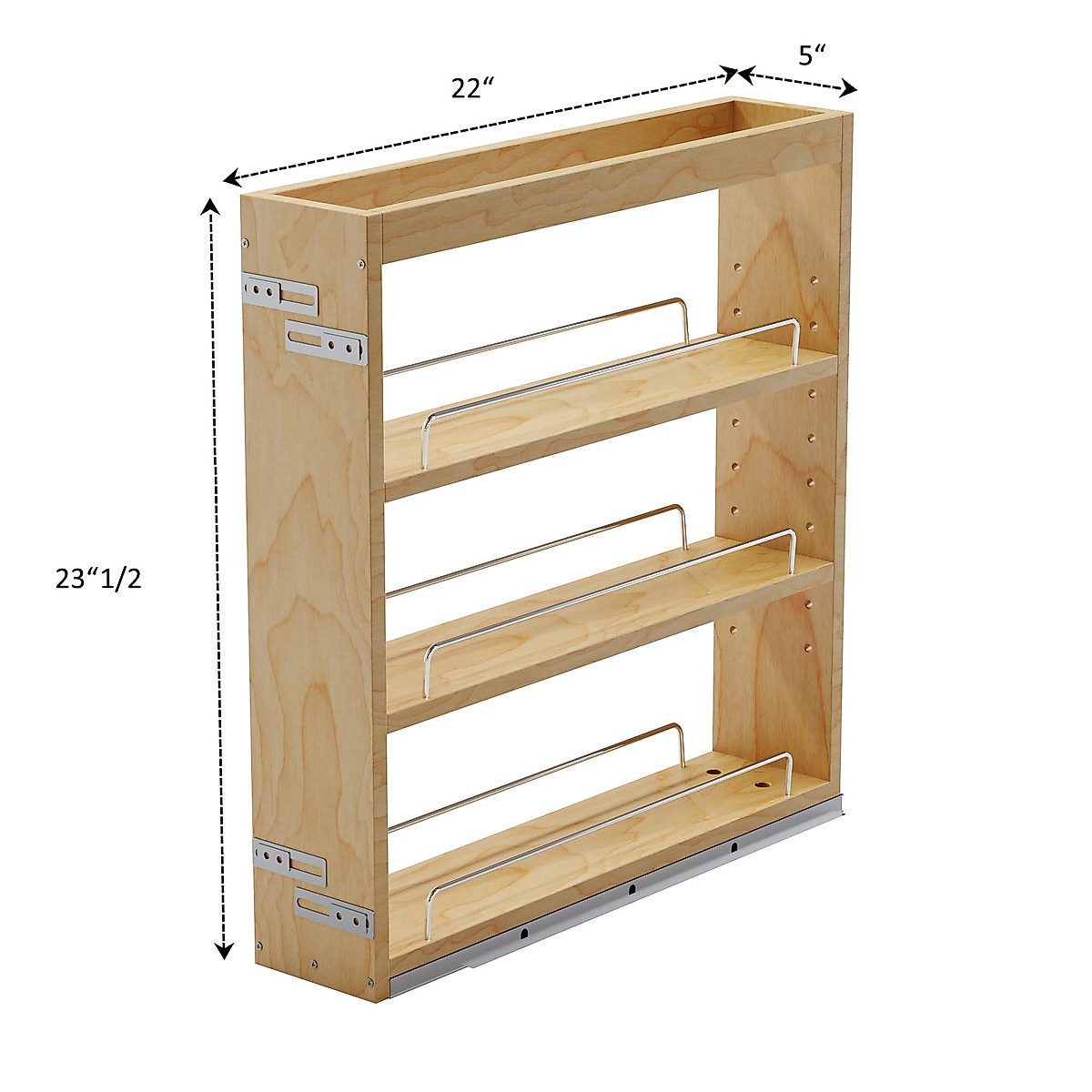 Dowell 5" Base Pullout Organizer with Adjustable Shelves(4004 0524)