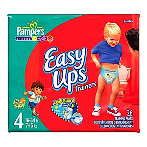 Pampers Easy Ups Diapers, Boy, Size 2T-3T, 26-Count