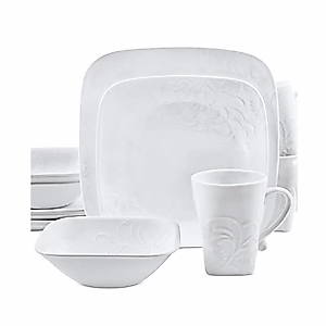 CORELLE Boutique Cherish Embossed Square 16-pc Set
