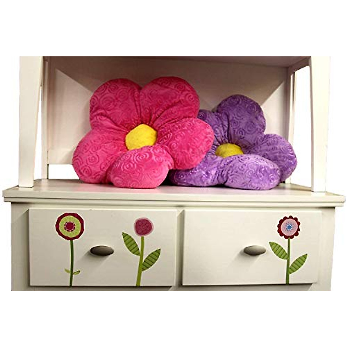 Adorable 15" Minky Flower Pink Throw Pillow