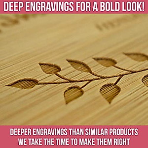 Brew City Engraving - Personalized Custom Laser Engraved Bamboo Cutting Boards for Weddings, Engagements, Anniversary & more!