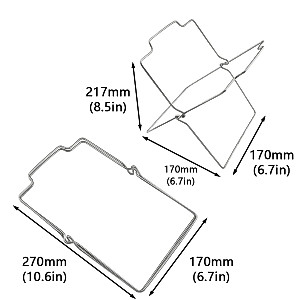 DGHAOP Desktop Trash Bag Holder Dishcloth Towel Rack Foldable Stainless Steel Garbage Bag Shelf