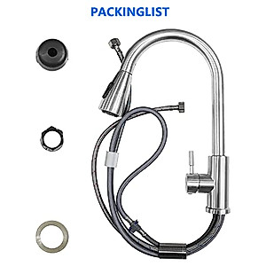 Kitchen Faucets with Pull Down Sprayer and Magnetic Docking Spray Head, Adjustable Faucet Made of 304 Stainless Steel, for Home Outdoor Farmhouse Laundry Commercial Sink’