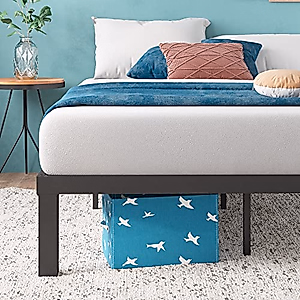 ZINUS Luis 14 Inch QuickLock Metal Platform Bed Frame / Mattress Foundation with Steel Slat Support / No Box Spring Needed / Easy Assembly, Queen