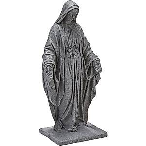 EMSCO Group Virgin Mary Statue – Natural Appearance – Made of Resin – Lightweight – 34” Height
