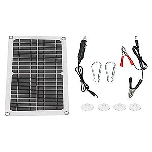 Hyuduo Flexible Solar Panel 18W 12V Bendable, Semi‑Flexible Solar Cell Panel Battery Charger for Car Boat Outdoor Supplies,Solar Panels