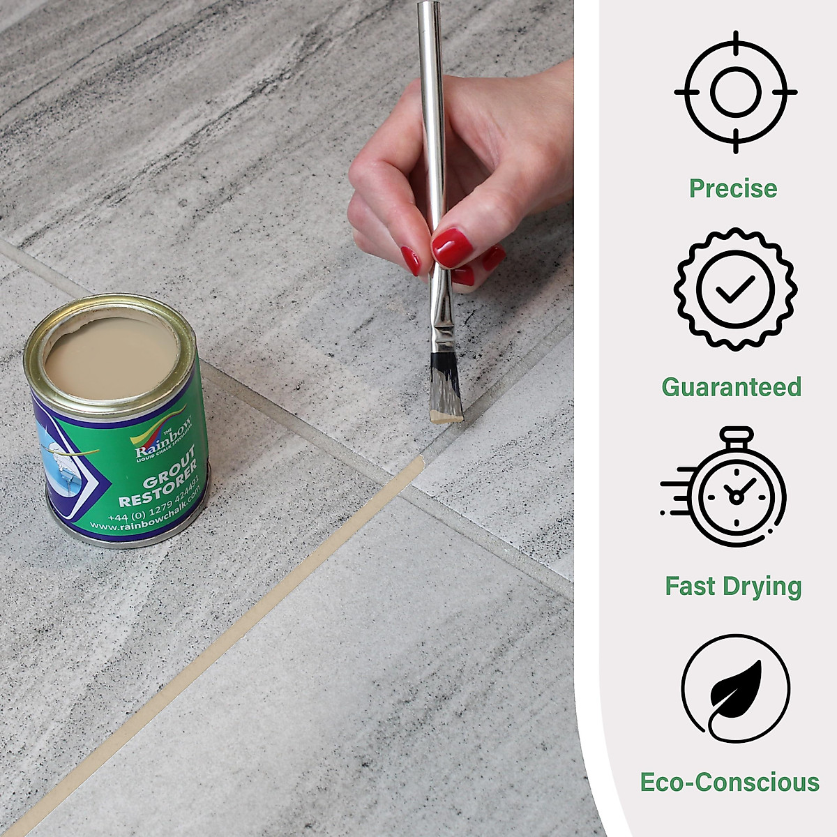 Grout Pen Beige Grout Paint: Waterproof Tile Paint Grout Refresh Restorer for Floor, Kitchen & Bathroom Shower Tiles - Beige - Can Size for Larger Projects - 125ml (4.2oz)
