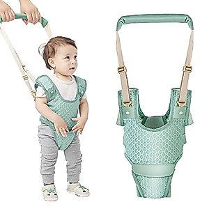Huifen Baby Walker for Girls Adjustable Baby Walking Harness with Detachable Crotch Baby Support Assist Handheld Kids Walker Helper for Baby Learn to Walk (9-24 Months) (Breathable Green)