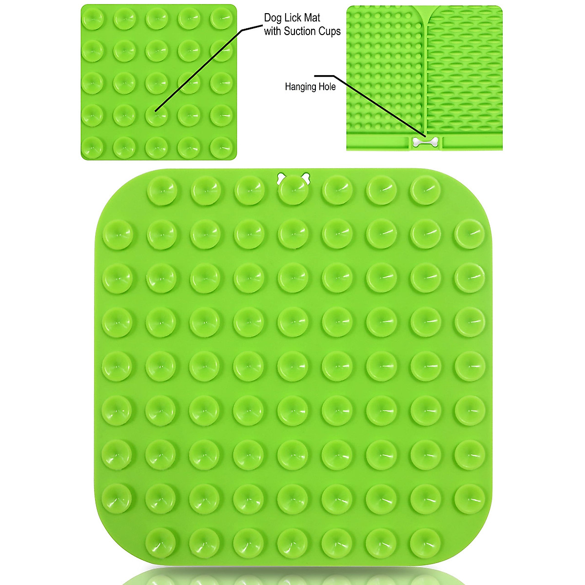 Jiafet Licking Mats Lick Mat for Dogs and Cats with Suction Cups for Anxiety Relief, Cat Treats Food Mat Slow Feeder Dog Bowls, Pet Supplies for Interactive Dog Toys Pads for Boredom and Stimulating