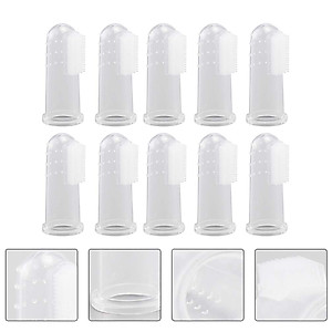 balacoo 20pcs Pet Toothbrush Dog Chew Toothbrush Dog Silicone Pet Finger Toothbrush Dog Finger Toothbrush Toothbrushes for Dogs Dog Toothbrushes Cat Clean Dental Stick Baby