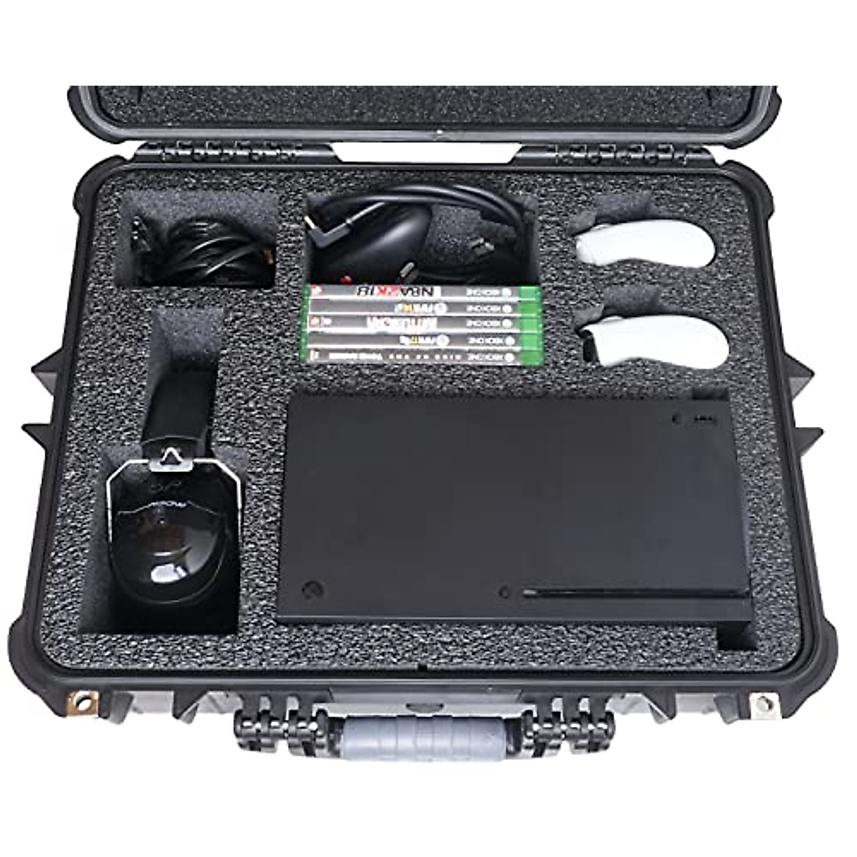 Case Club Carrying Case Fits Xbox Series X/S with Headset Storage-Hard Shell Travel Case for Xbox Series X or S Console, Headset, Controllers, Games & Accessories. Heavy Duty Waterproof Transport Case