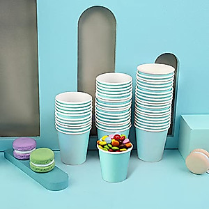 50 Pack 3oz Paper Cups, Bathroom Cups Disposable,Moushwash Cups Small Snack Cups for Water, Juice,Candy Ideal for Party Bathroom and Office