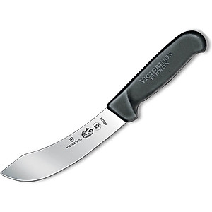 Victorinox Fibrox 6-inch Skinning Knife with Curved Blade, Black