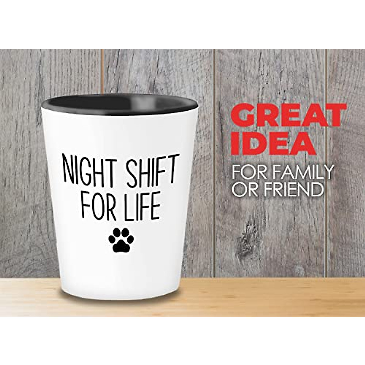 Bubble Hugs Veterinarian Shot Glass 1.5oz - Night Shift - Marine Veterinary Nutrition Dietary Clinical Anesthesist Equine Zoology Dentistry Surgical Internal Medicine