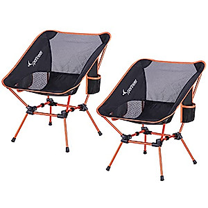 Sportneer Lightweight Portable Folding Camping Chair 2Pack Compact Beach Camp Chairs for Adults Foldable Backpacking Chair Outdoor Collapsible Chair for Camping Hiking Lawn Picnic Travel
