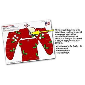 WraptorSkinz Skin Wrap compatible with Sony PS5 DualSense Controller Christmas Holly Leaves on Red (CONTROLLER NOT INCLUDED)
