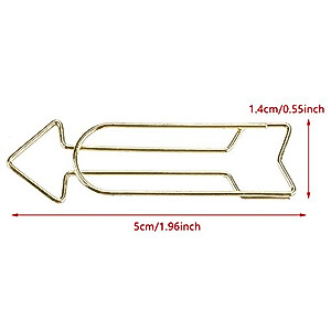 Zerodis 12Pcs Paper Clip Bookmark,Metal Stationery Clip for Office School Stationery Document