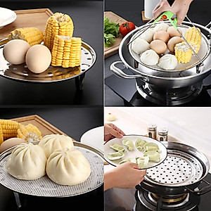 Steaming Rack Household Stainless Steel Cooking Ware Thickened Steaming Rack Stand (12 inch)